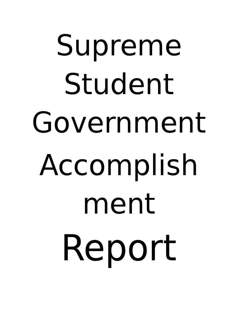 Accomplishment Report SSG | PDF