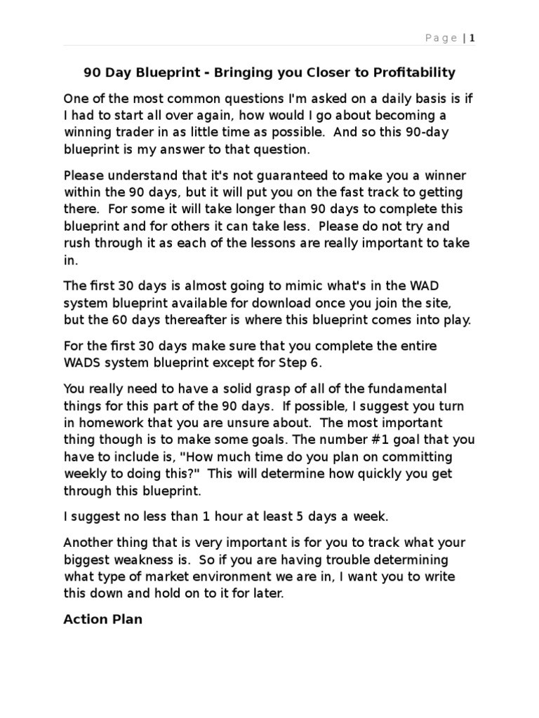 90 Day Blueprint Download Free Pdf Spreadsheet Emotions