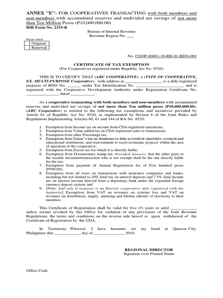 Annex e | PDF | Revenue | Taxes