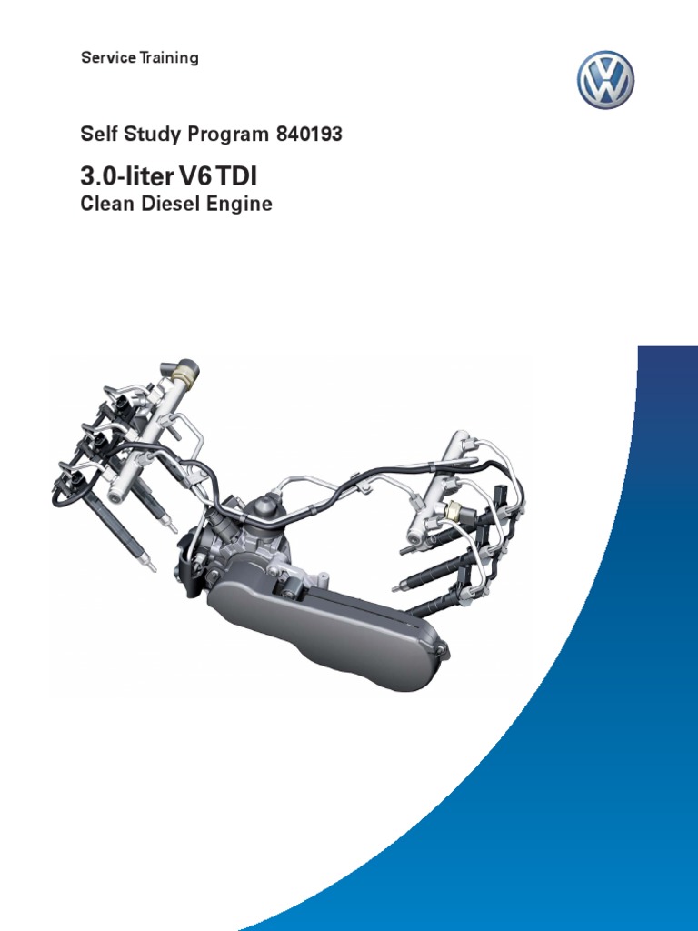 SSP 840193. 3.0 Liter V6 TDI. Clean Diesel Engine | PDF | Fuel ...