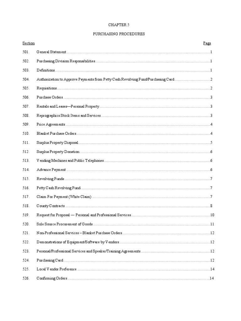 Purchasing Procedures | Download Free PDF | Request For Proposal | Cheque