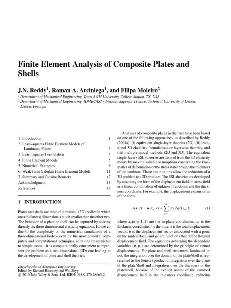 Finite Element of Composites Plate | PDF | Matrix (Mathematics ...