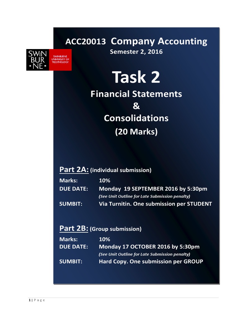 Assig Task 2016 S 2 | PDF | Expense | Dividend