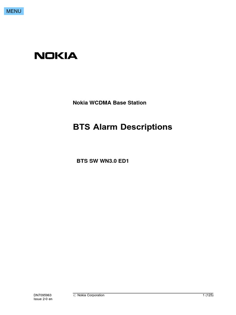 WCDMA BTS Alarm Descriptions | PDF | Amplifier | Electrical Engineering