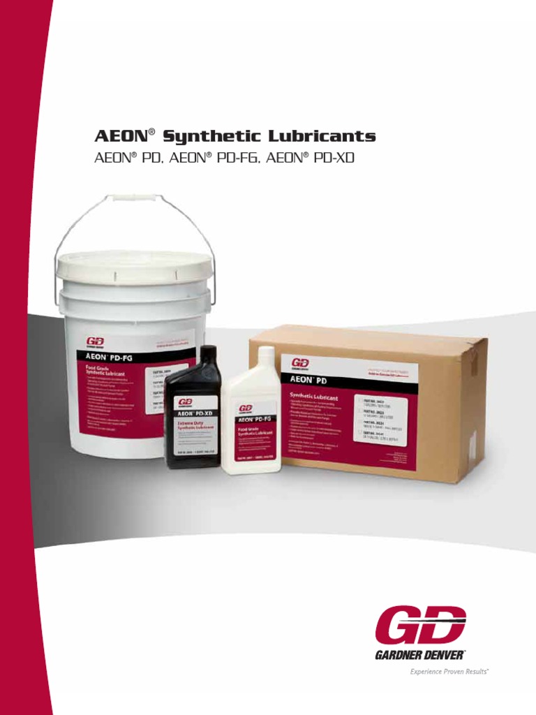 Aeon Synthetic Lubricants: Aeon Pd, Aeon Pd-Fg, Aeon Pd-Xd