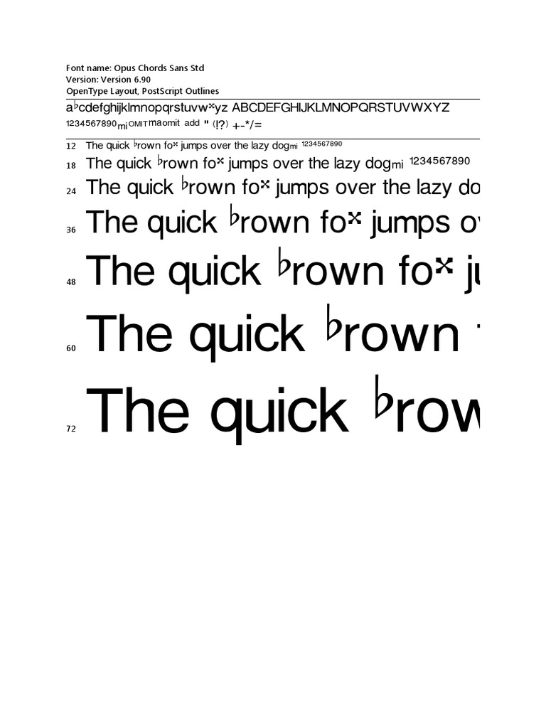 OpusChordsSansStd (OpenType) | PDF | Teaching Methods & Materials