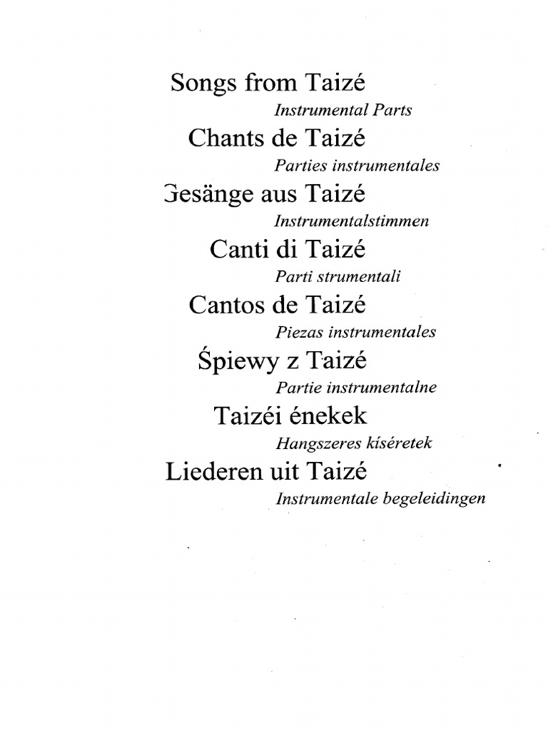 Libro Completo Taizè PDF | PDF