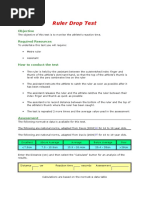 Stork Balance Stand Test Procedure | PDF | Sports | Recreation