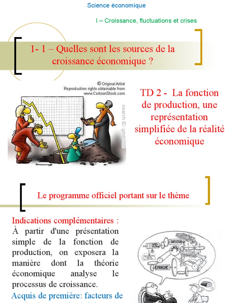TD - La Fonction de Production | PDF | Croissance économique | Fonction ...