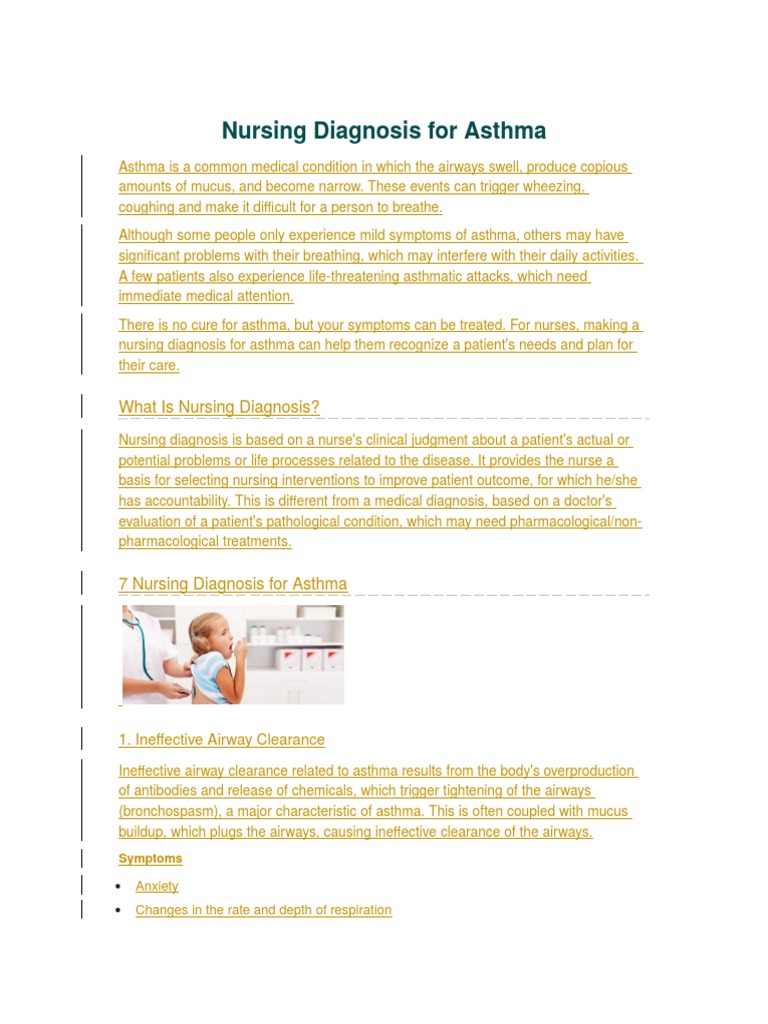 Nursing Diagnosis For Asthma | PDF | Asthma | Breathing