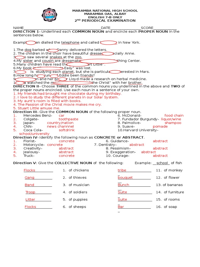 English 2nd Grading | PDF | Grammatical Gender | Noun