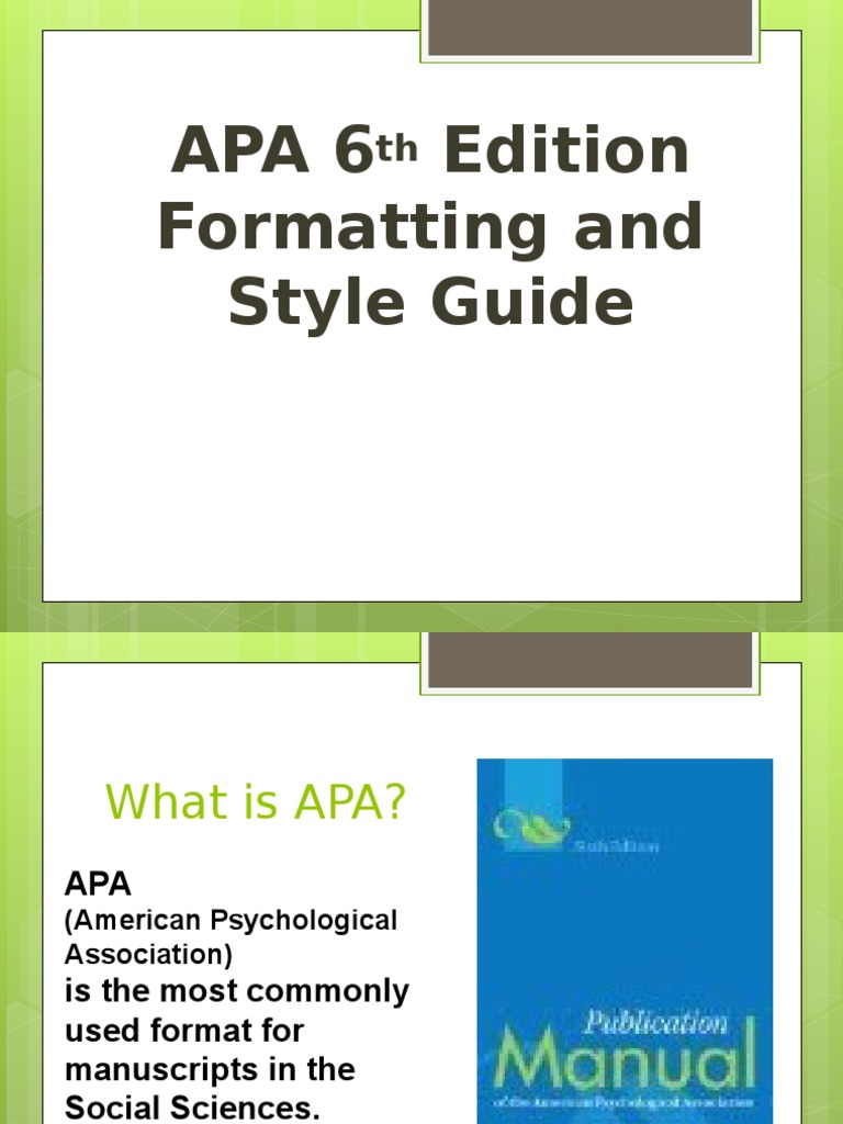 Apa 6 Edition Formatting and Style Guide | PDF | Ellipsis | Citation