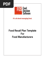 FSSAI Food Recall Plan Guidelines | PDF | Food Safety | Safety