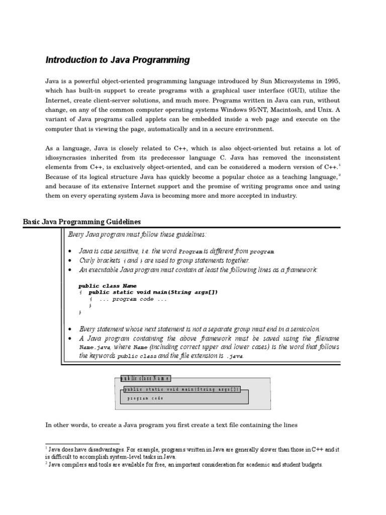 Java Intro | PDF | Java (Programming Language) | Data Type