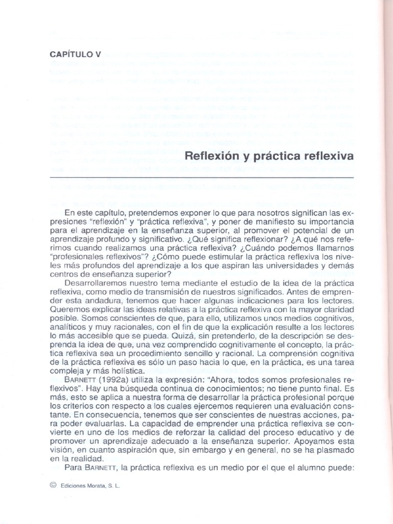 Reflexión y Práctica Reflexiva | PDF | Aprendizaje | Conocimiento
