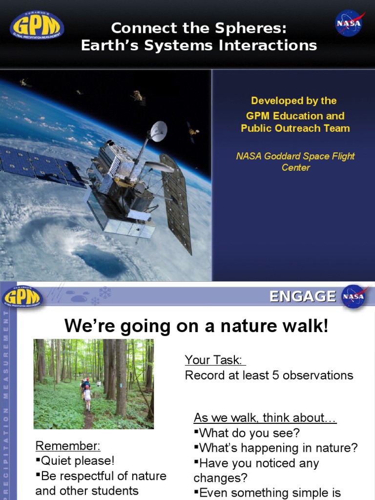 Connect The Spheres: Earth's Systems Interactions: Developed by The GPM ...