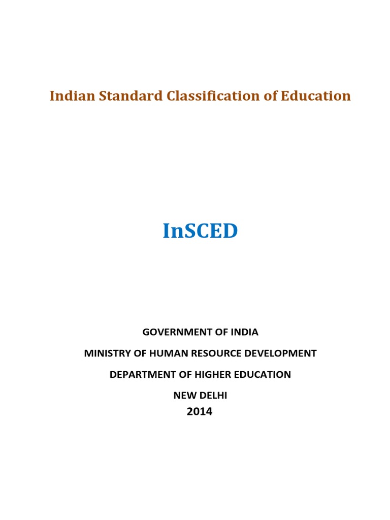 Indian Standard Classification of Education | PDF