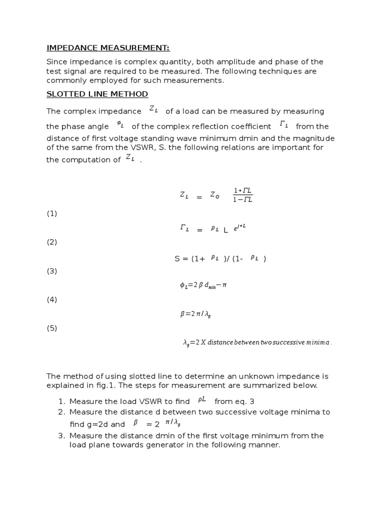 Impedance Measurement | PDF | Frequency | Electrical Impedance