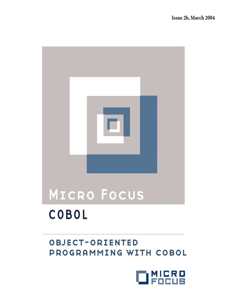 MICRO FOCUS - Object Oriented Programming With Cobol | PDF ...