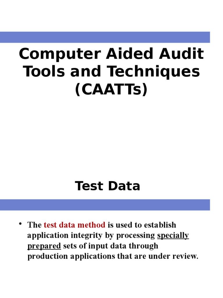 Computer Aided Audit Tools and Techniques (Caatts) | PDF | Audit ...