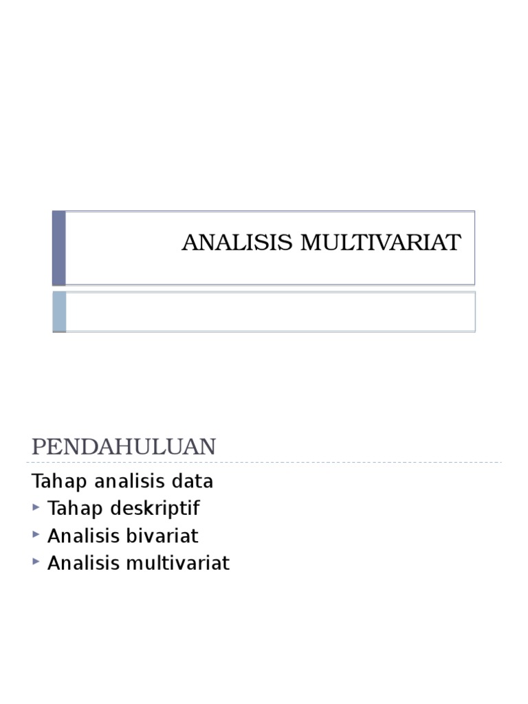 Analisis Multivariat | PDF | Karier & Perkembangan | Pengelolaan ...