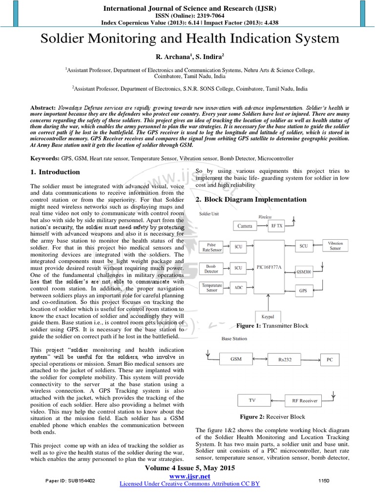 Soldier Monitoring and Health Indication System | PDF ...