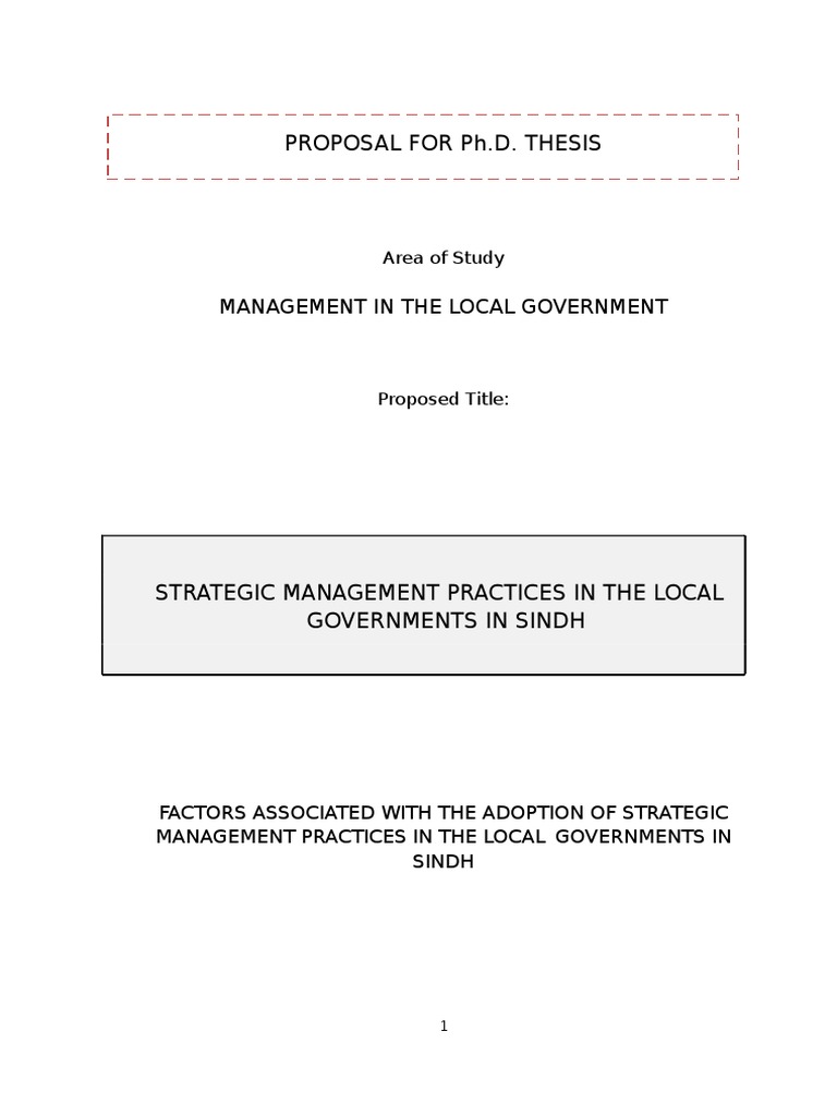 Local Government Research Proposal | PDF | Strategic Management ...