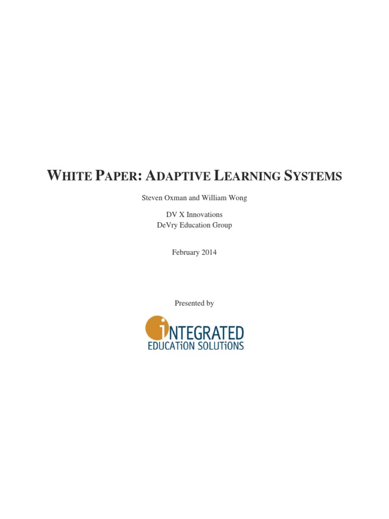Adaptive Learning Systems Overview | PDF | Educational Technology ...