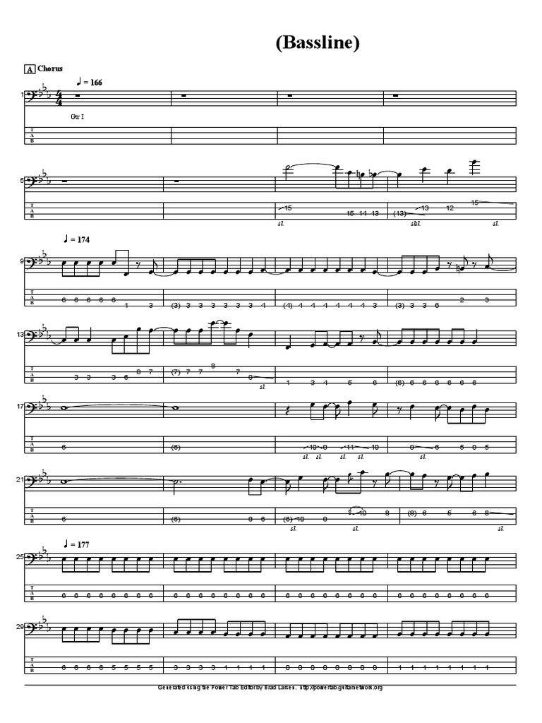 Bassline Tab Notation Guide | PDF