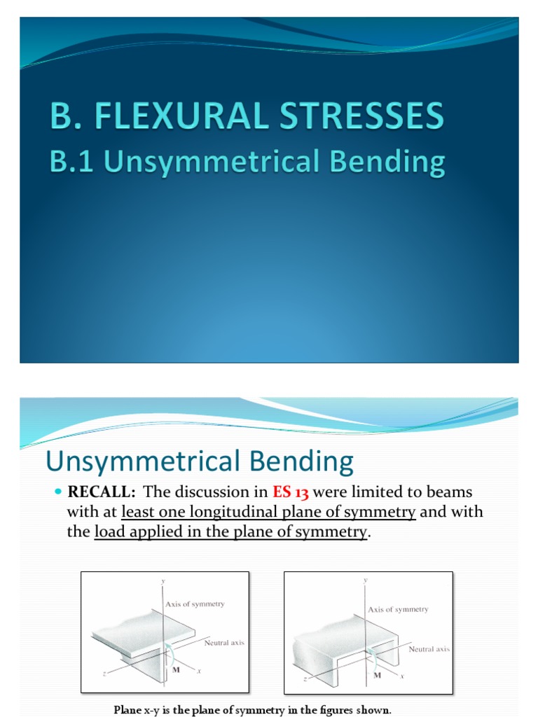 Unsymmetrical Bending | Bending | Beam (Structure)