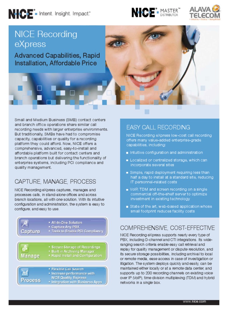 Nice Recording Express Brochure | PDF | Computing | Digital Technology