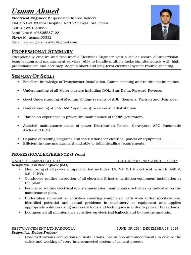 Usman Ahmed Updated CV | PDF | Instrumentation | Software