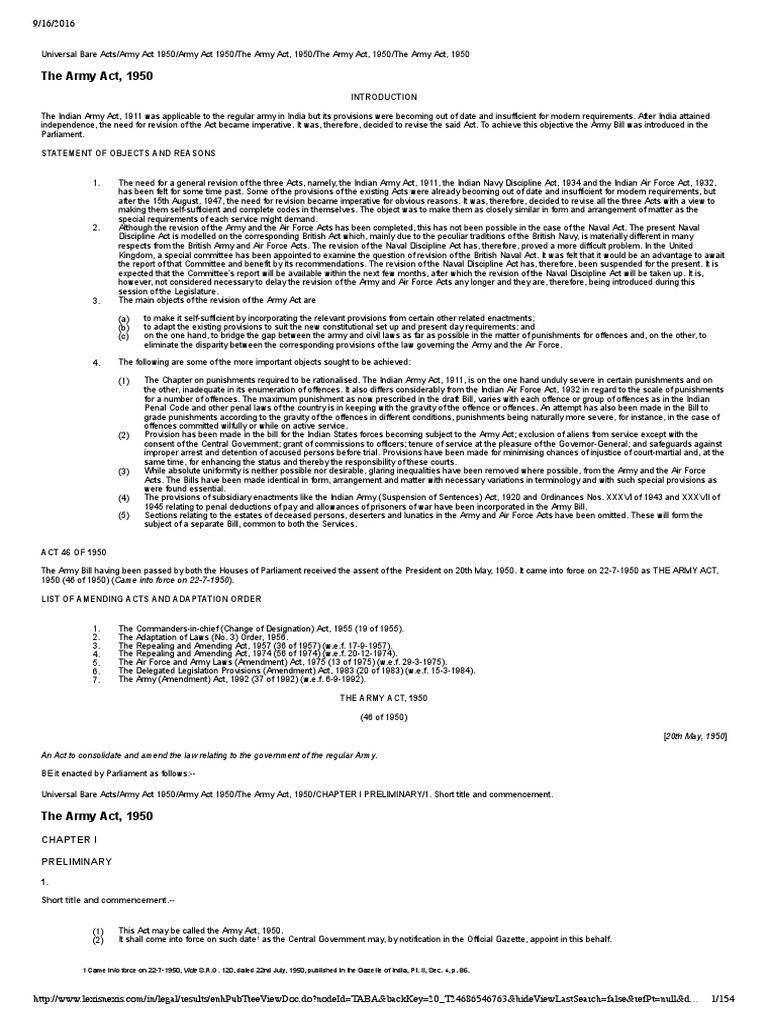 The Army Act,1950 | Officer (Armed Forces) | Oath Of Office