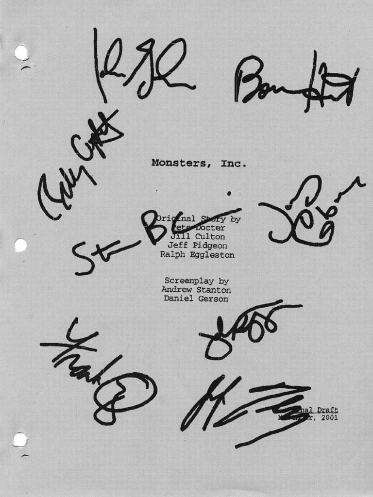 04 Screenplay Monsters Inc 2001 | PDF