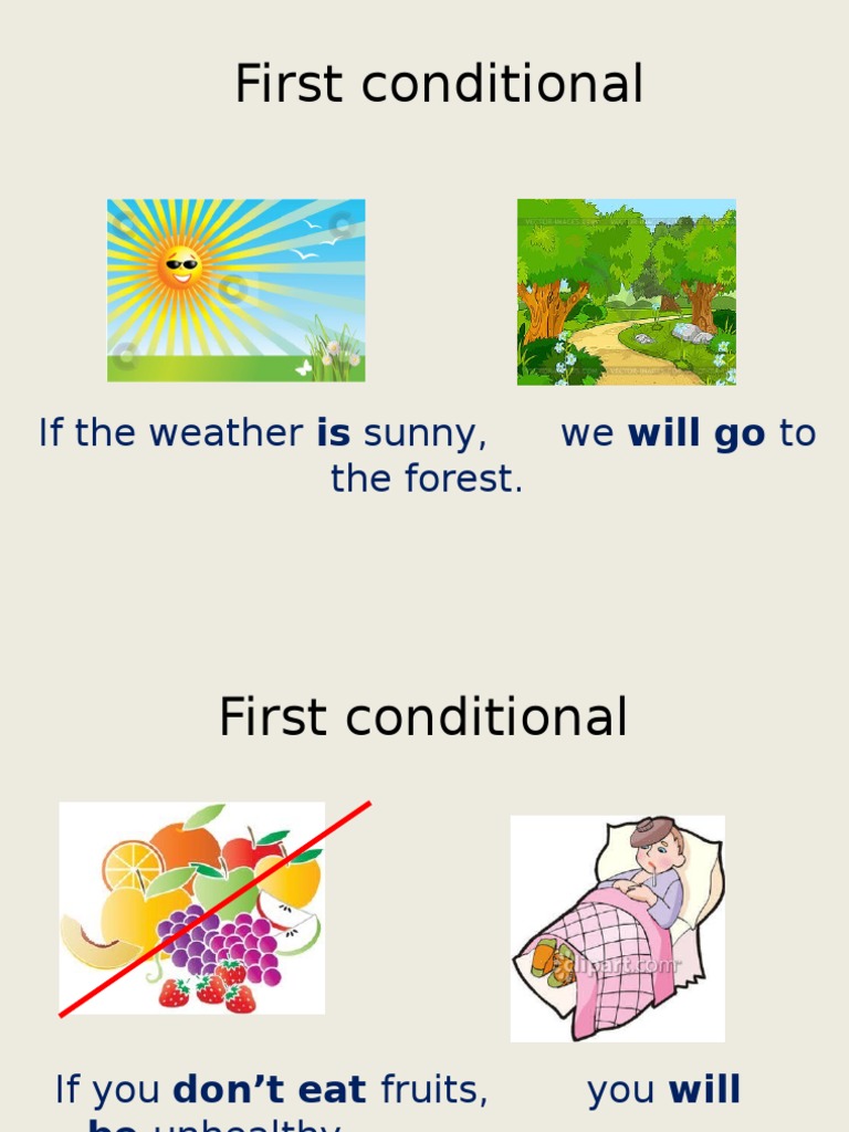 First Conditional: If The Weather Is Sunny, We Will Go To The Forest ...