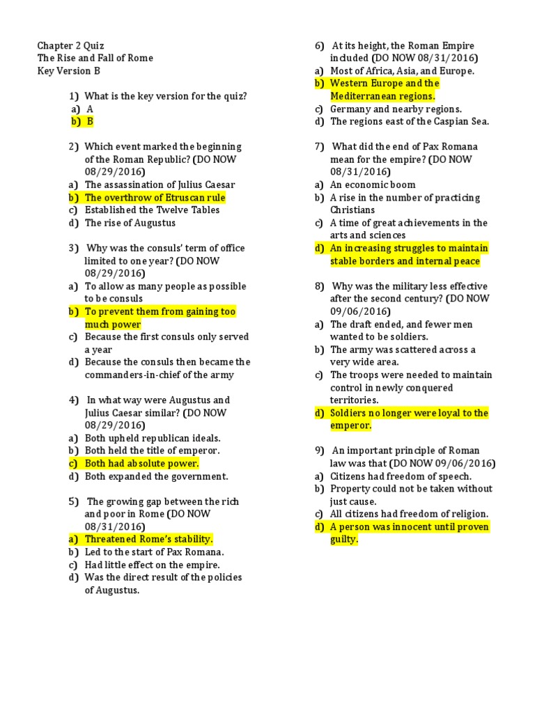 World History Chapter 2 Quiz Corrections B | Download Free PDF ...