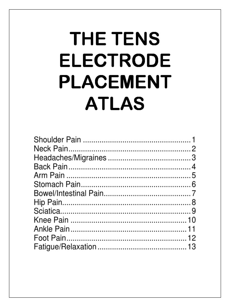 The TENS Electrode Placement Atlas | Download Free PDF | Headache ...