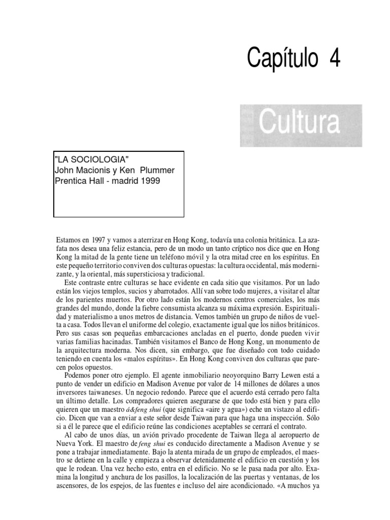 03 - La Cultura - Macionis y Plummer PDF | PDF | Homo Sapiens | Lengua española