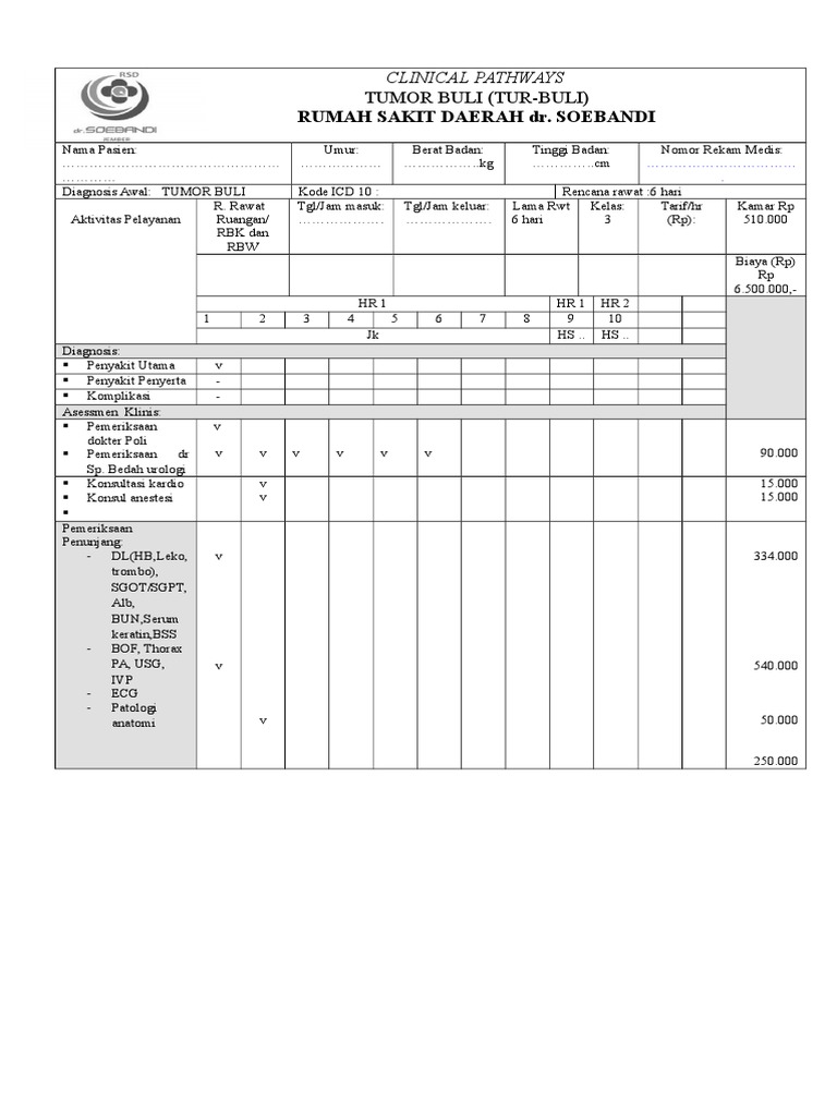 Clinical Pathways Tumor Buli (Tur-Buli) | PDF