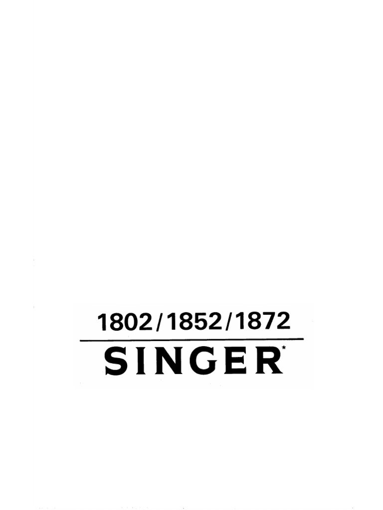 Manual Singer Merrit 1872 | PDF
