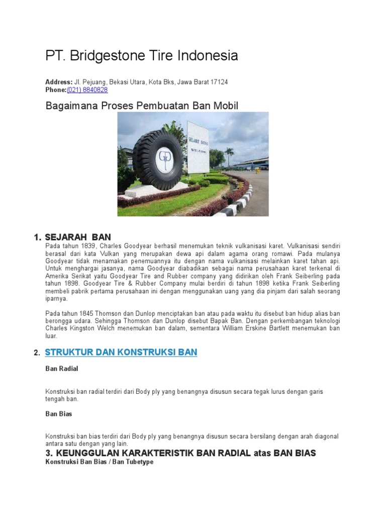 Proses Pembuatan Ban | PDF