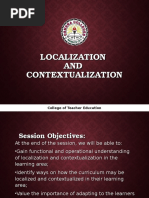 Contextualization and Localization | PDF | Learning | Curriculum