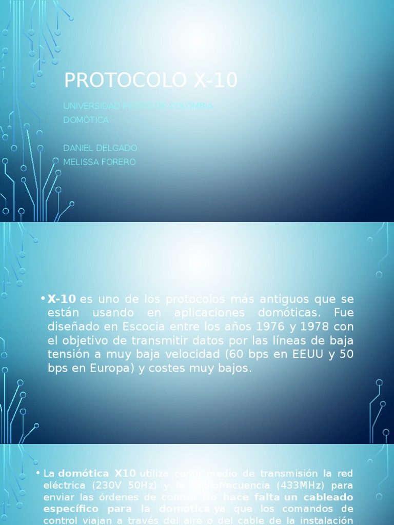 Protocolo X 10 | Ingeniería en telecomunicaciones | Electrónica