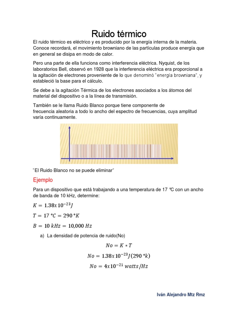 Ruido Térmico | PDF | Métodos y materiales de enseñanza | Ciencia y ...