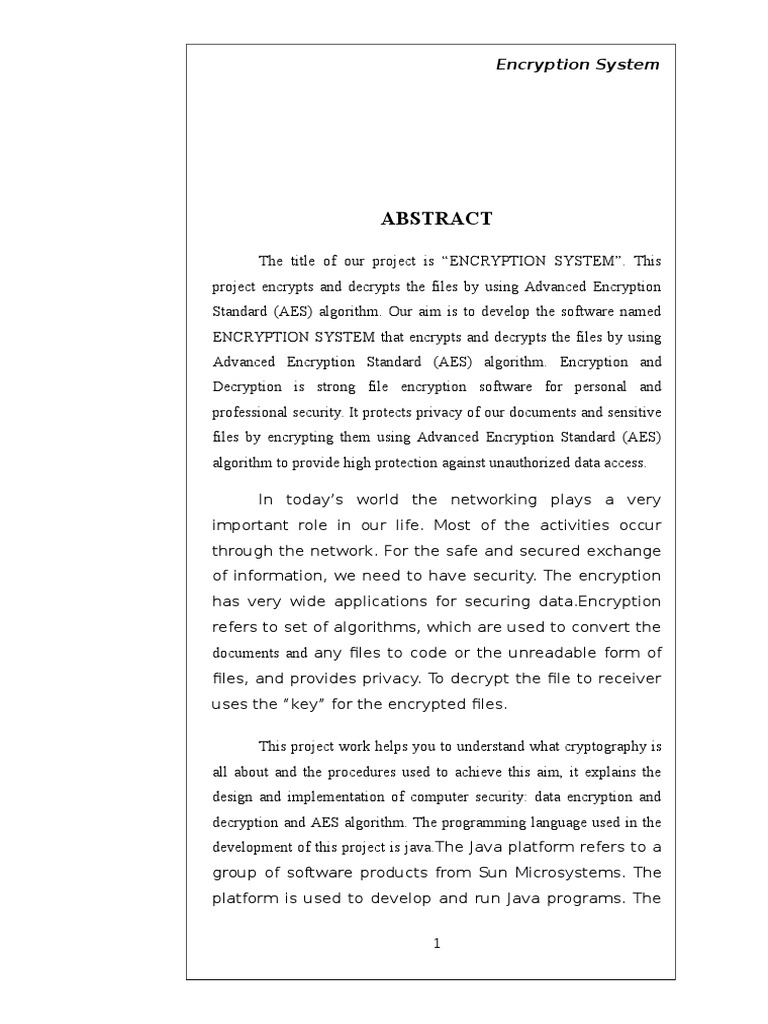 Advanced Encryption System | PDF