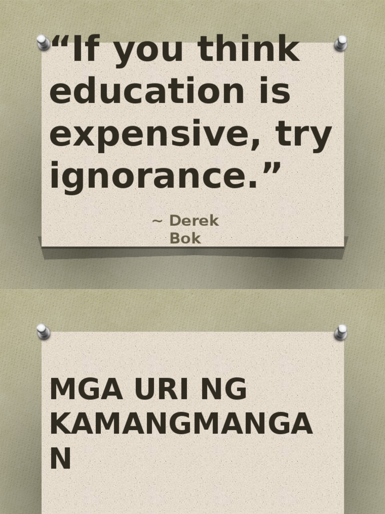 Values (Kamangmangan) | PDF