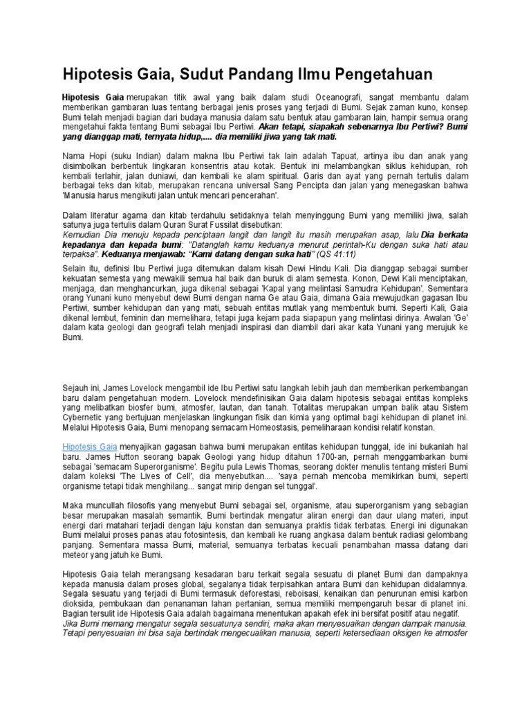 Hipotesis Gaia | PDF