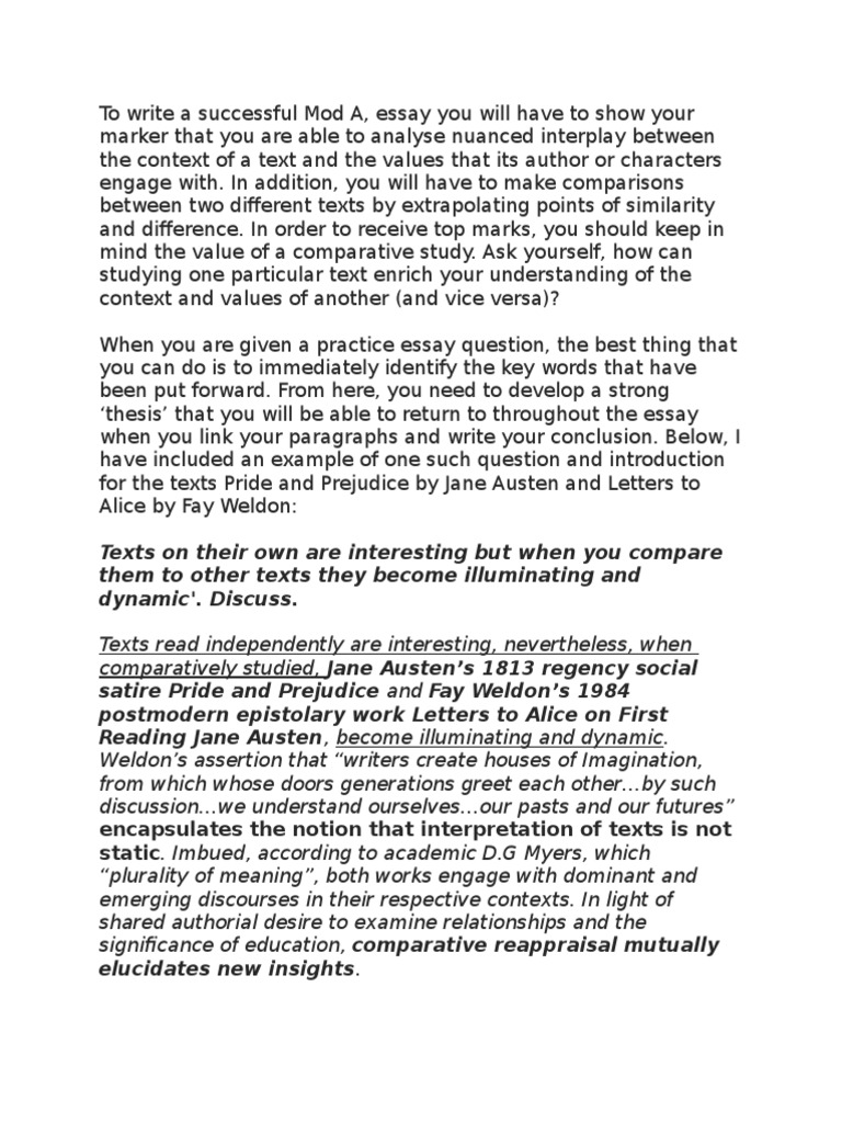 To Write A Successful Mod A | Download Free PDF | Jane Austen | Science