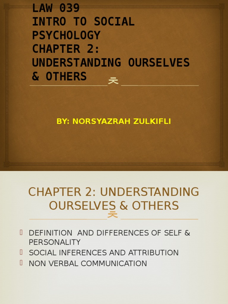Understanding Self and Social Perception | PDF | Behavioural Sciences ...