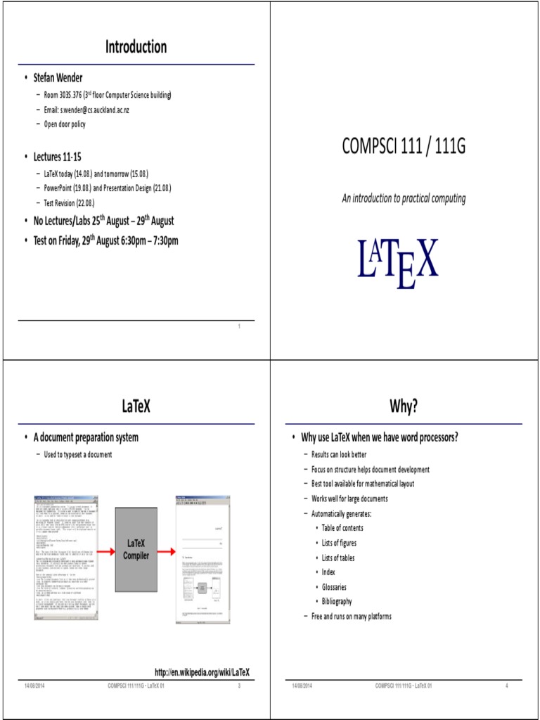 LaTeX Basics for Practical Computing | PDF | Te X | Encodings
